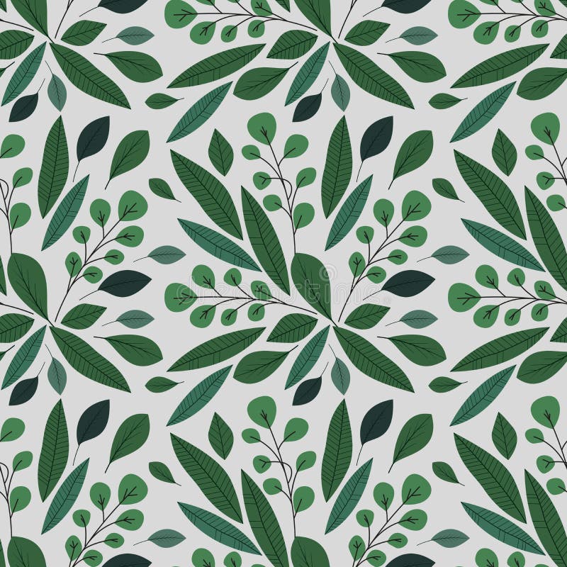 Leaves seamless pattern stock vector. Illustration of elegance - 197936437