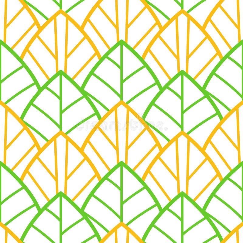 Leaves. Seamless Pattern. Vector Illustration. Wrapping Paper, Textiles ...