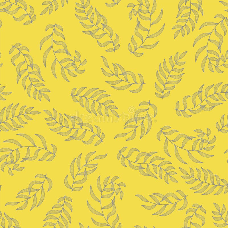 Leaves. Seamless Pattern. Vector Leaf. Hand Drawn Repeating Elements ...