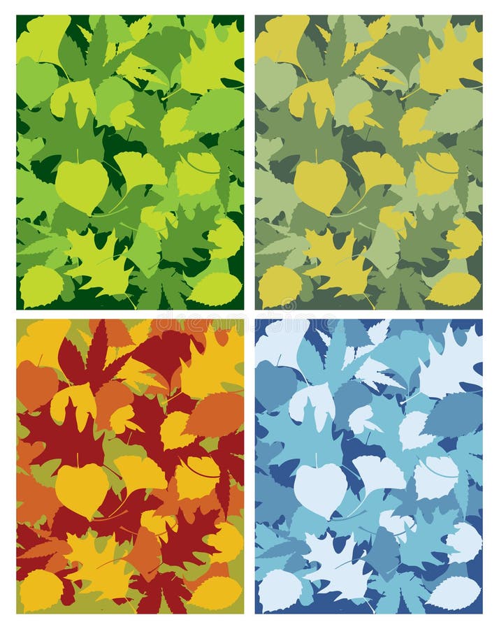 Leaves Seasons Stock Illustration Illustration Of Leaf 32160476