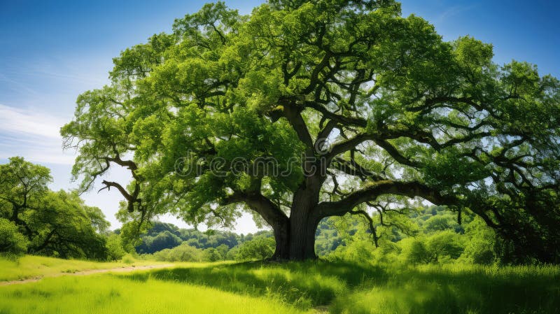 Leaves simple oak tree stock image. Image of tall, beauty - 371844375