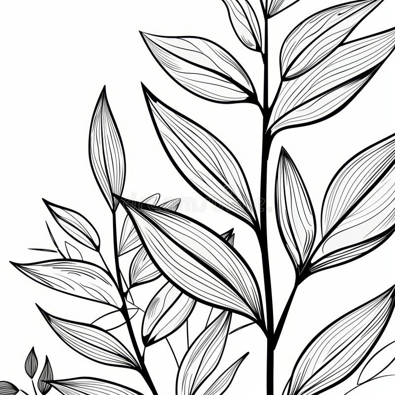Leaves in a Straight Line Illustration, Decorative Background for ...