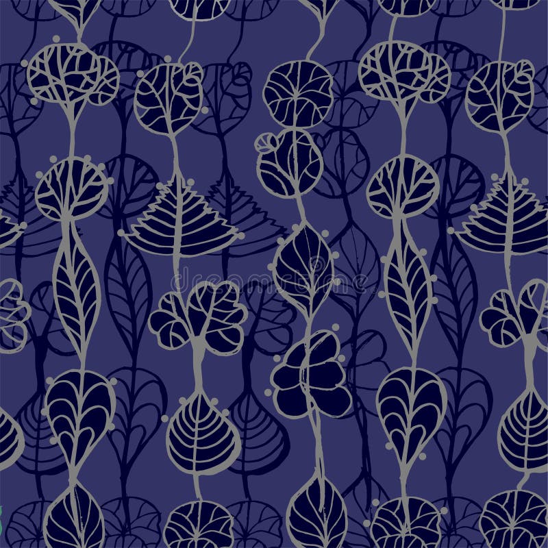 Leaves on a string stock vector. Illustration of green - 236477139