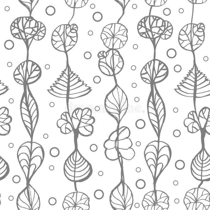 Leaves on a string stock vector. Illustration of botanical - 236477075