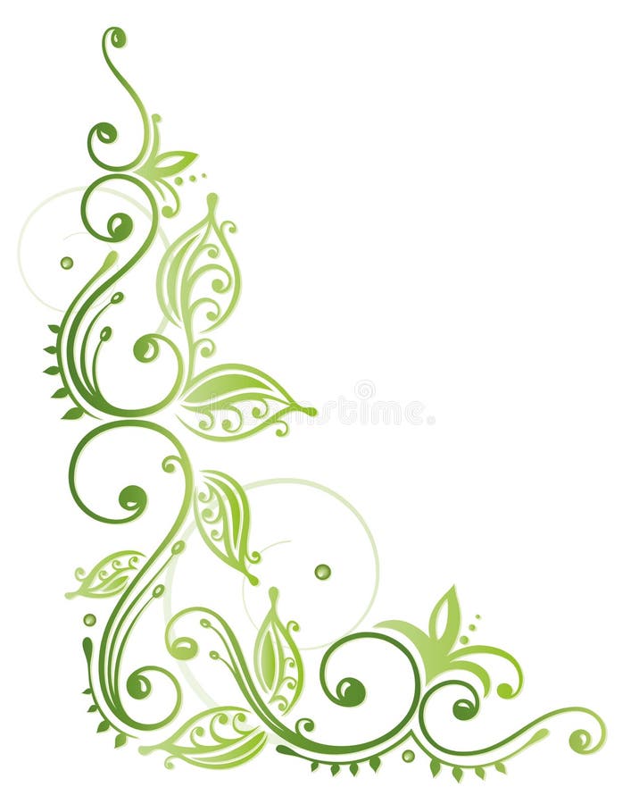 Leaves, tendril, spring stock vector. Illustration of motif - 33936356