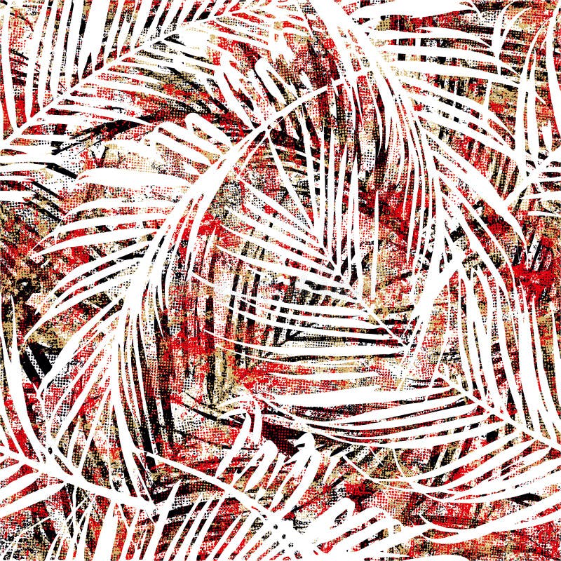 Leaves Texture Pattern. Flora Design Background Stock Illustration ...