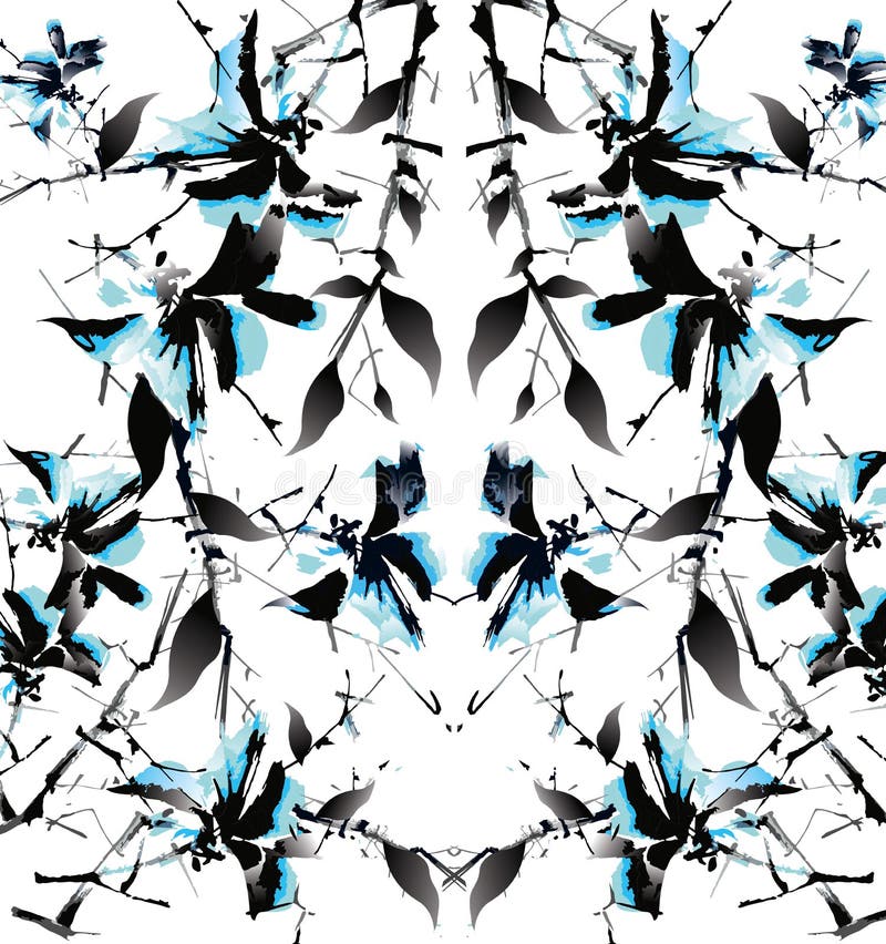 Leaves Texture Pattern. Flora Design Background Stock Illustration ...