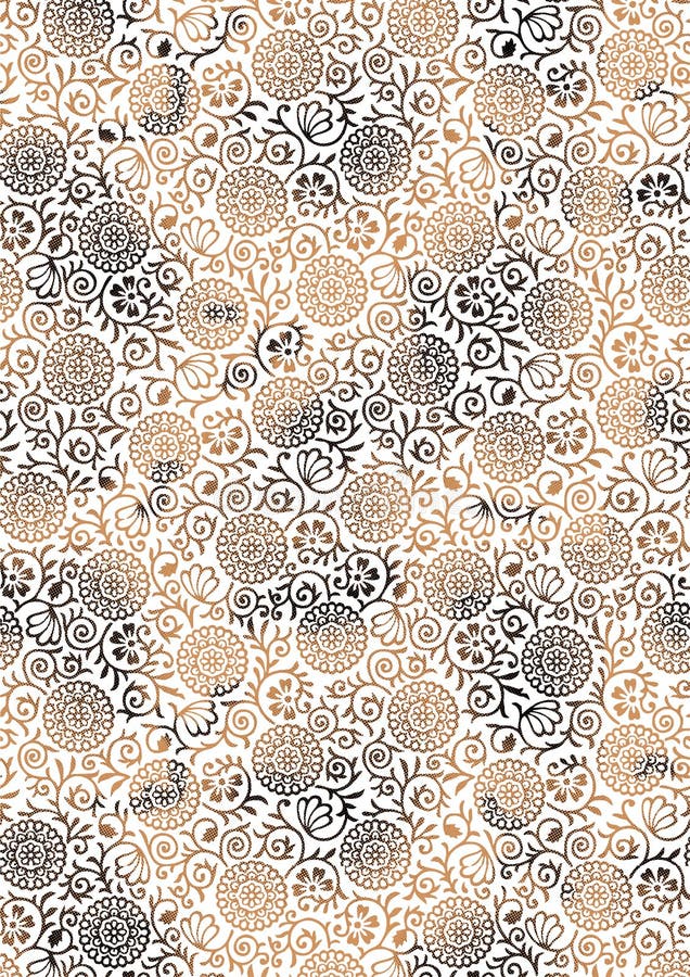 Leaves Texture Pattern. Flora Design Background Stock Illustration ...