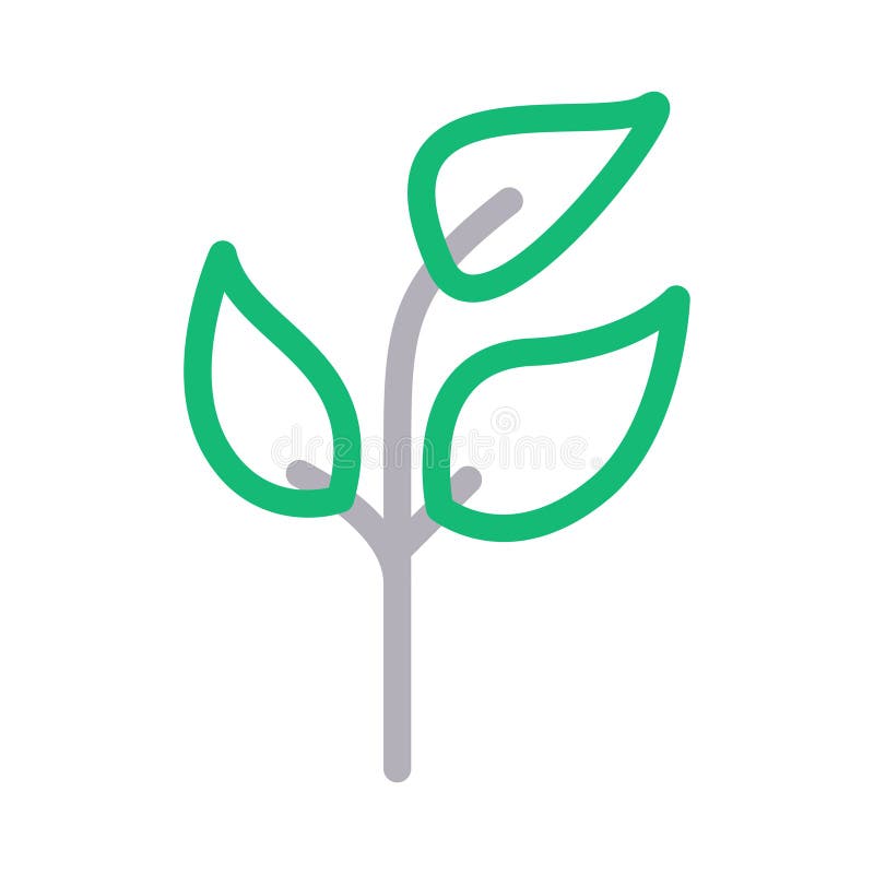 Leaves Thin Line Color Vector Icon Stock Vector - Illustration of ... Leaves Thin Line Color Vector Icon Stock Vector - Illustration of ...
