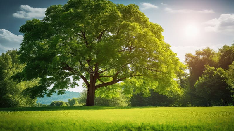 Leaves Tree Summer Background Stock Illustration - Illustration of ...