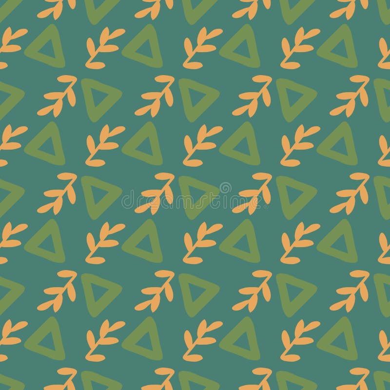 Leaves Triangle Seamless Repeat Pattern Design Stock Vector ...