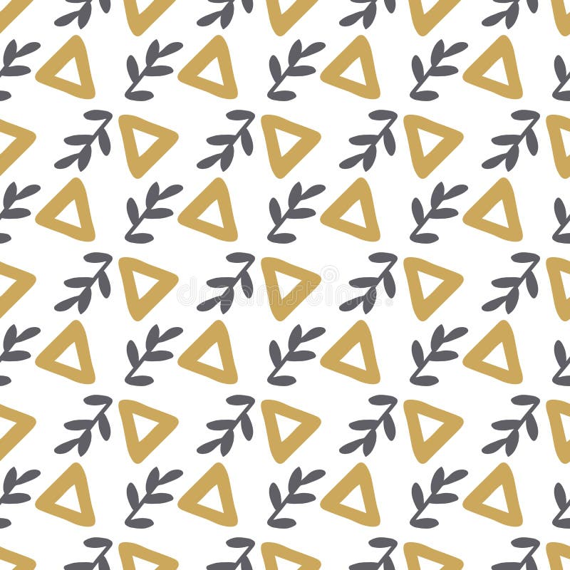 Leaves Triangle Seamless Repeat Pattern Design Stock Vector ...