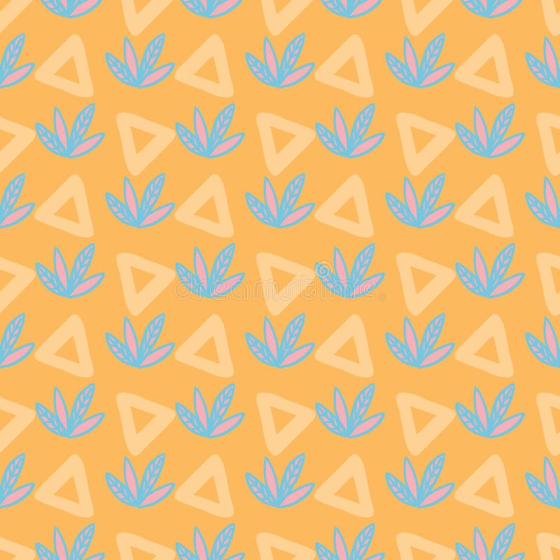 Leaves Triangle Seamless Repeat Pattern Design Stock Vector ...