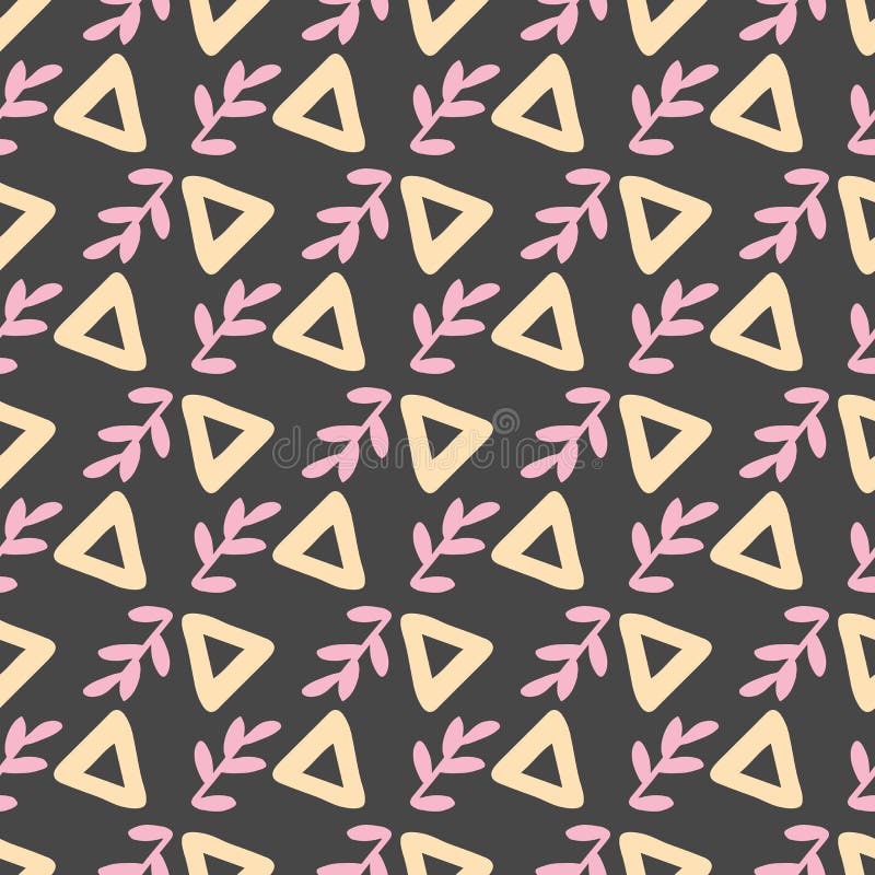 Leaves Triangle Seamless Repeat Pattern Design Stock Vector ...