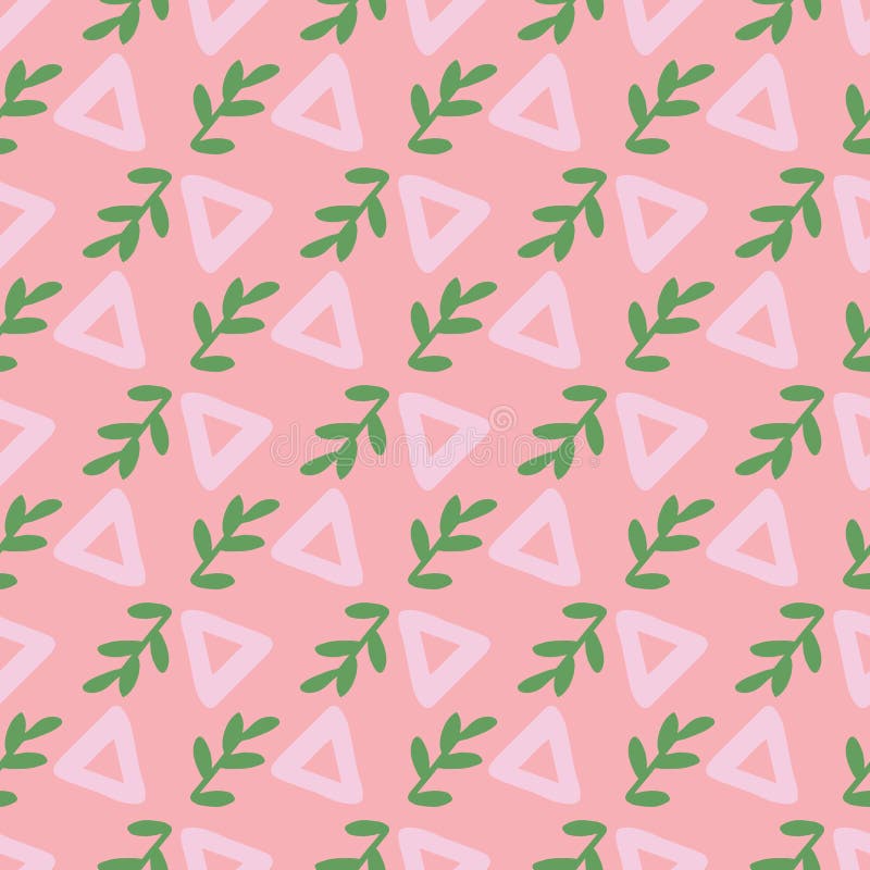 Leaves Triangle Seamless Repeat Pattern Design Stock Vector ...