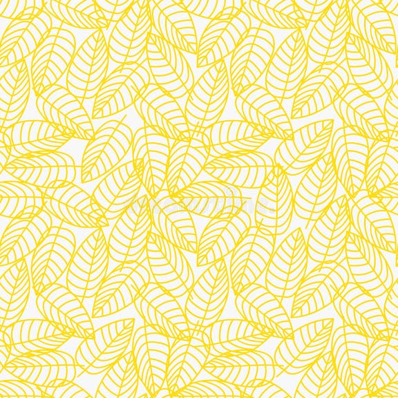 Leaves Vector Seamless Pattern Stock Vector - Illustration of yellow ...