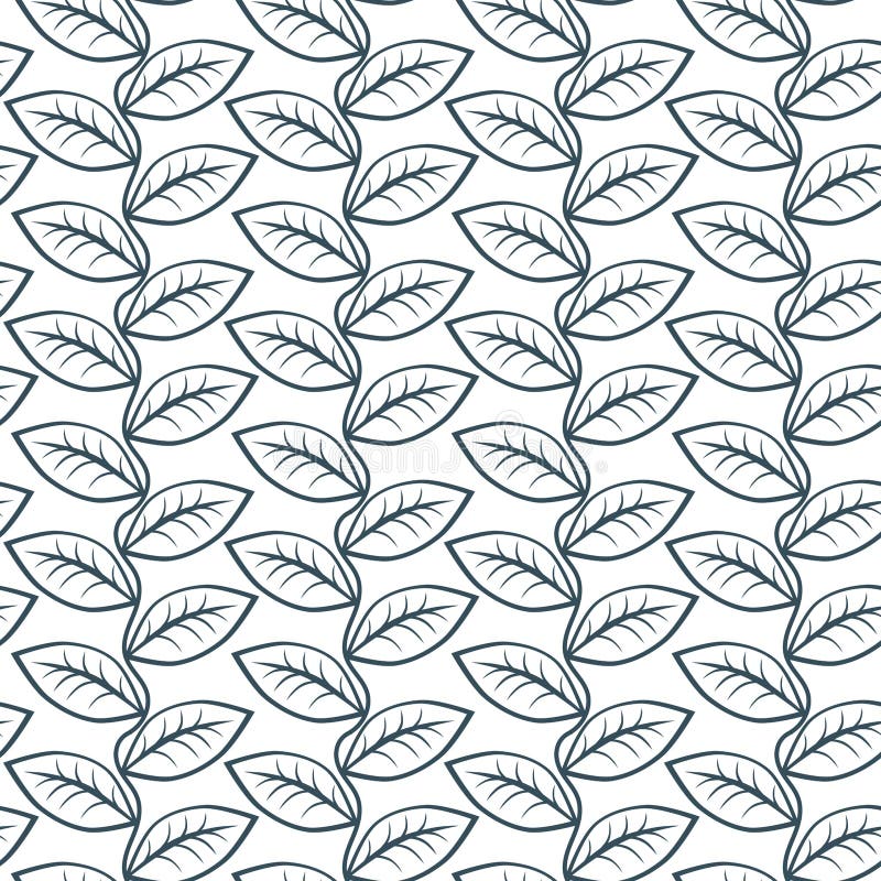 Leaves Vertical Seamless Background Stock Illustration - Illustration ...
