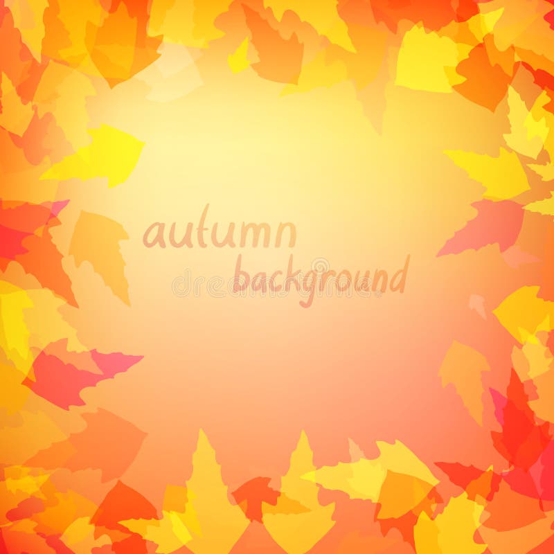 Leaves in warm colors stock vector. Illustration of fall - 92480859