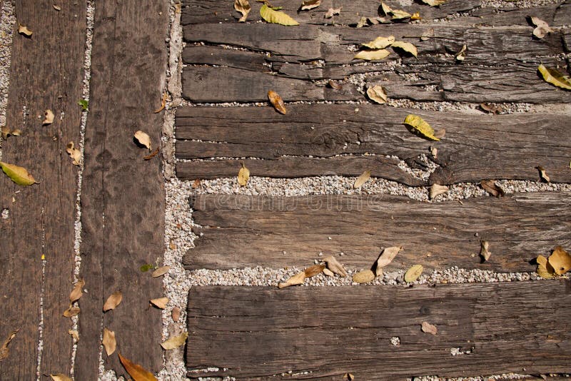 Leaves on wood ground stock image. Image of natural, pebble - 54196255