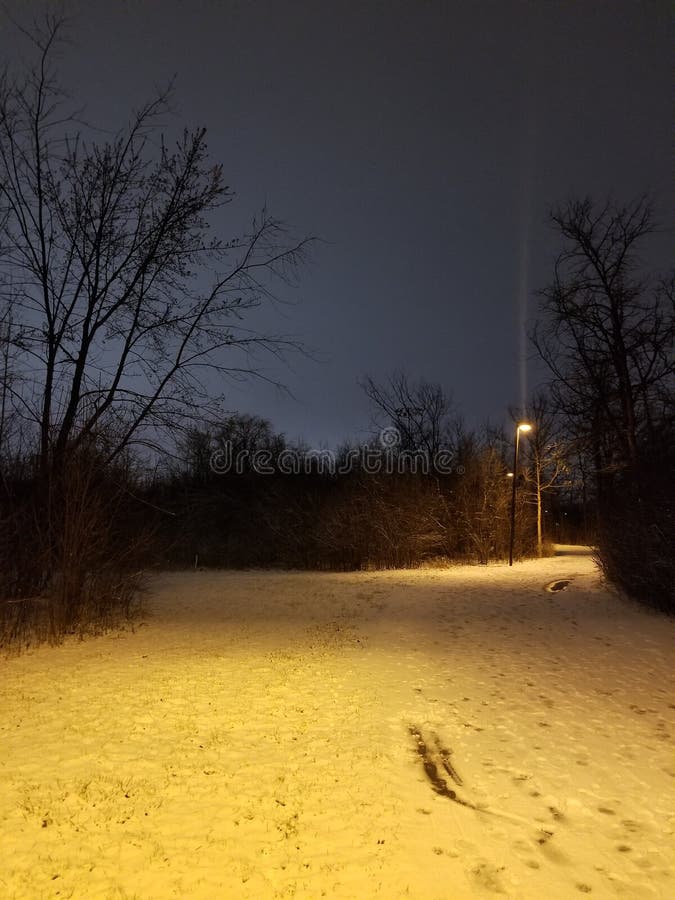 Leaving Footprints in the Cold Snow Stock Photo - Image of snow, nature ...