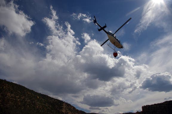 Leaving the Helibase stock image. Image of helicopter - 10415259