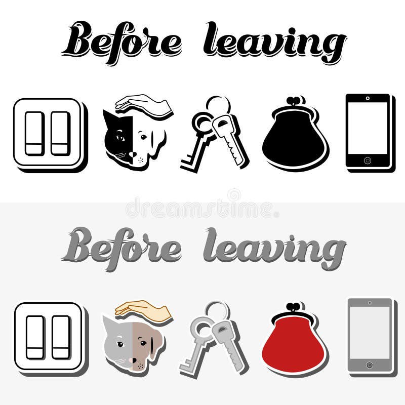 Before leaving stock vector. Illustration of open, cartoon - 91376505