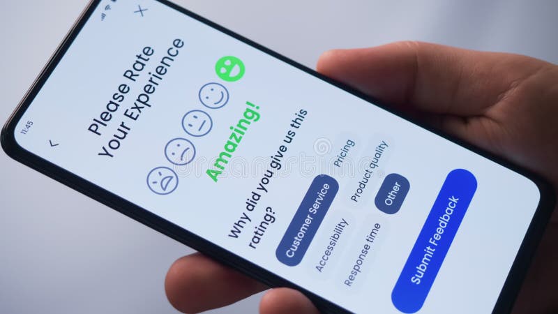 Leaving Positive Customer Feedback. Good Customer Experience and Nice ...