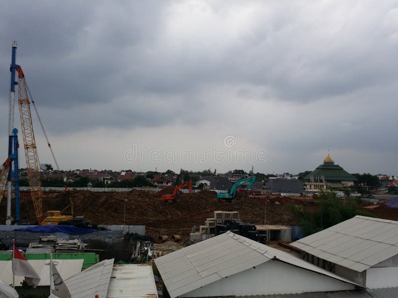 Lebak Bulus MRT Station Construction Process Editorial Image - Image of ...