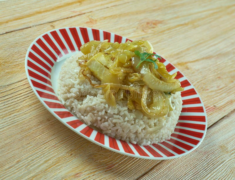 Lebanese Baked Fish with Rice Stock Photo - Image of dinner, dorade ...
