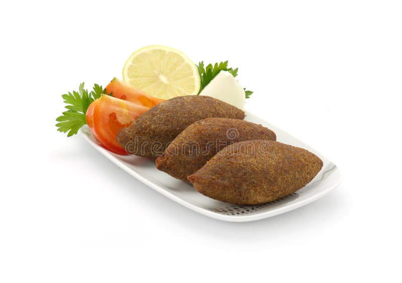 Lebanese Food of Fried Kibe Stock Image - Image of empanada, eastern ...