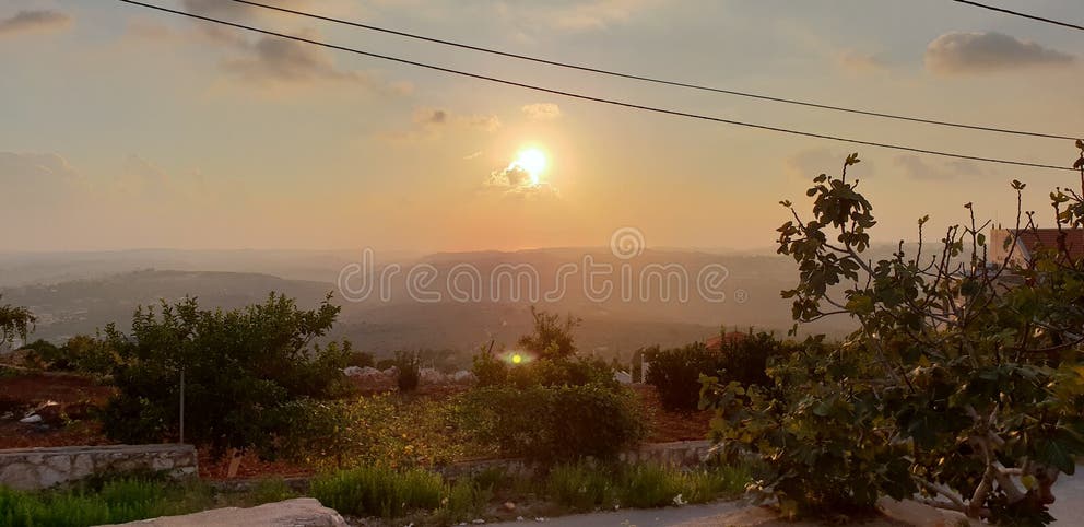 Lebanese Sunset from the Mountains Stock Photo - Image of sunset ...