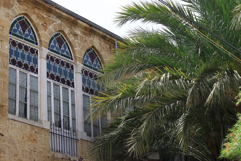 Lebanese Traditional Triple Arch Windows Stock Image - Image of beirut ...