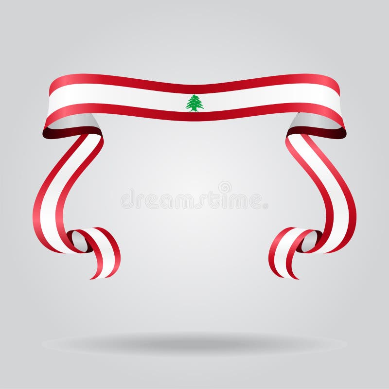 Lebanese Flag Wavy Ribbon Background. Vector Illustration. Stock Vector ... Lebanese Flag Wavy Ribbon Background. Vector Illustration. Stock Vector ...
