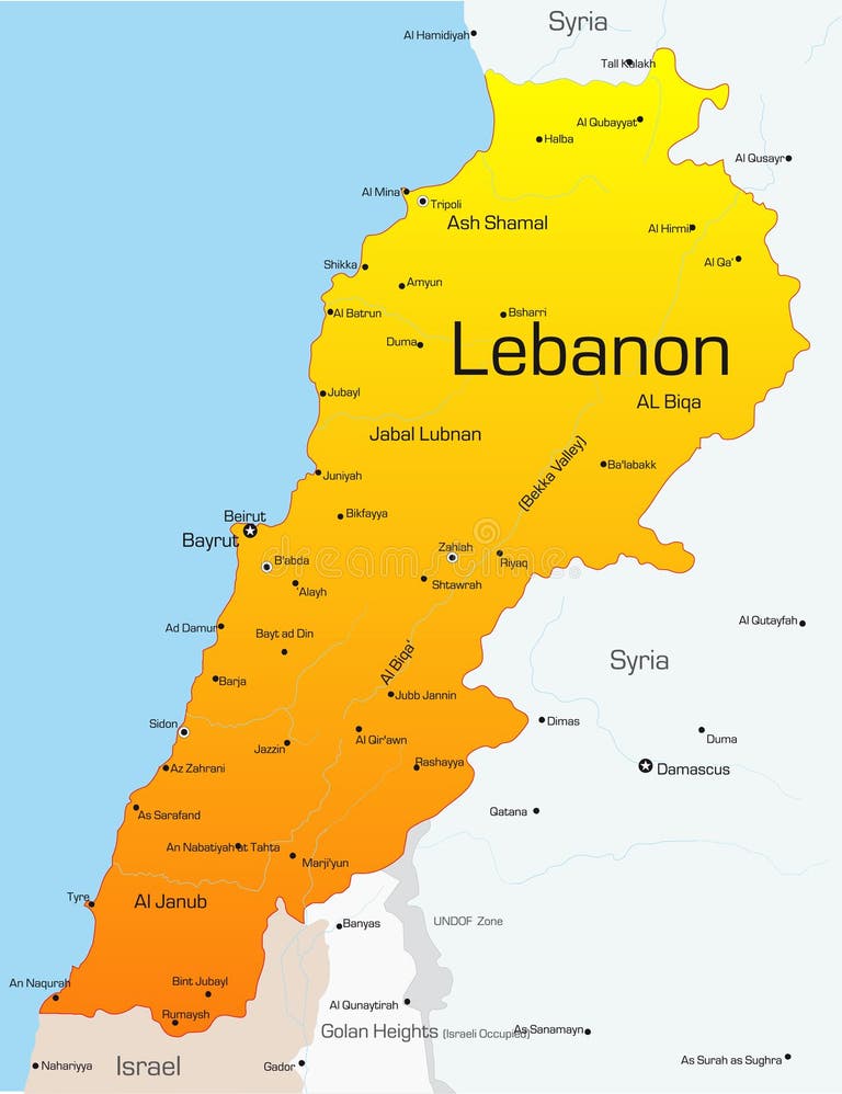 Lebanon Borders Stock Illustrations – 661 Lebanon Borders Stock ...