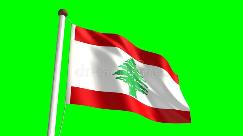 Lebanon Flag Animation Video - 4K Stock Video - Video of national ...