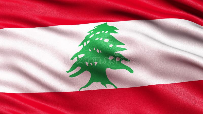 Lebanon Flag Seamless Loop. 3D Animation. Stock Footage - Video of ...
