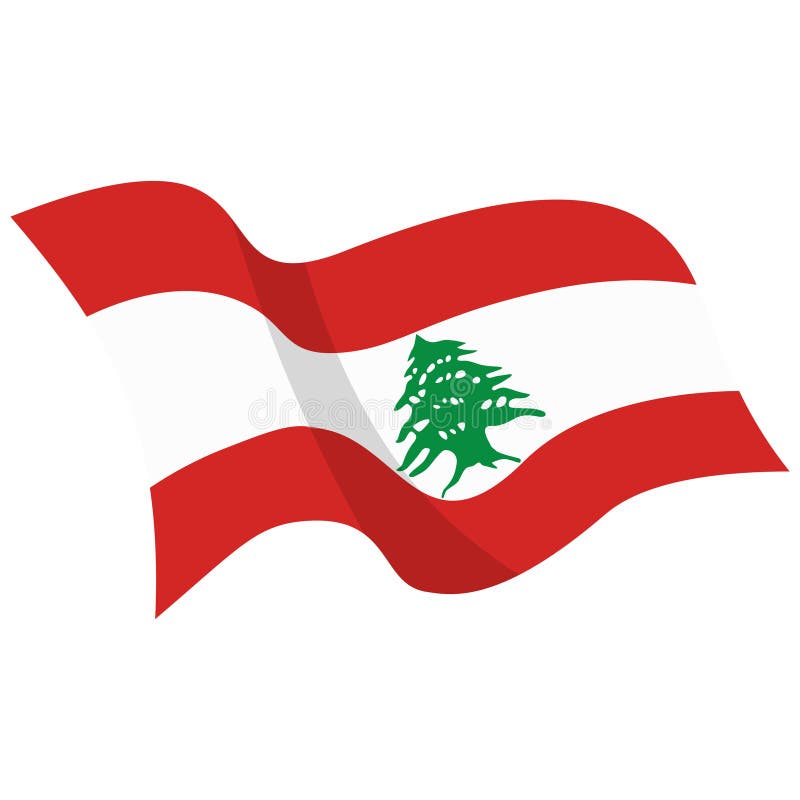 Lebanon Flag Waving Vector Illustration Stock Illustration ...