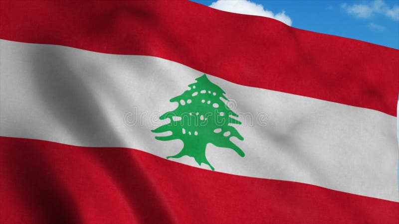 Lebanon Flag Animation Video - 4K Stock Video - Video of national ...