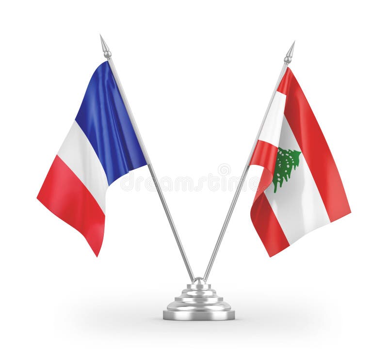 France And Lebanon Or Lebanese Republic, Symbol Of National Flags From ...