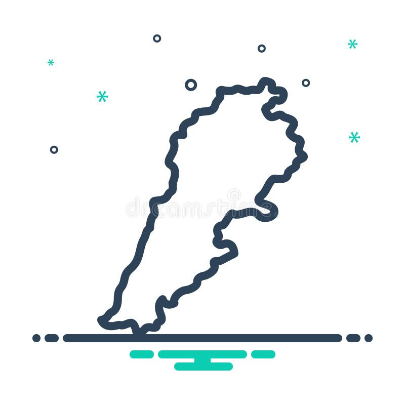 Mix Icon for Lebanon, Beirut and National Stock Vector - Illustration ...