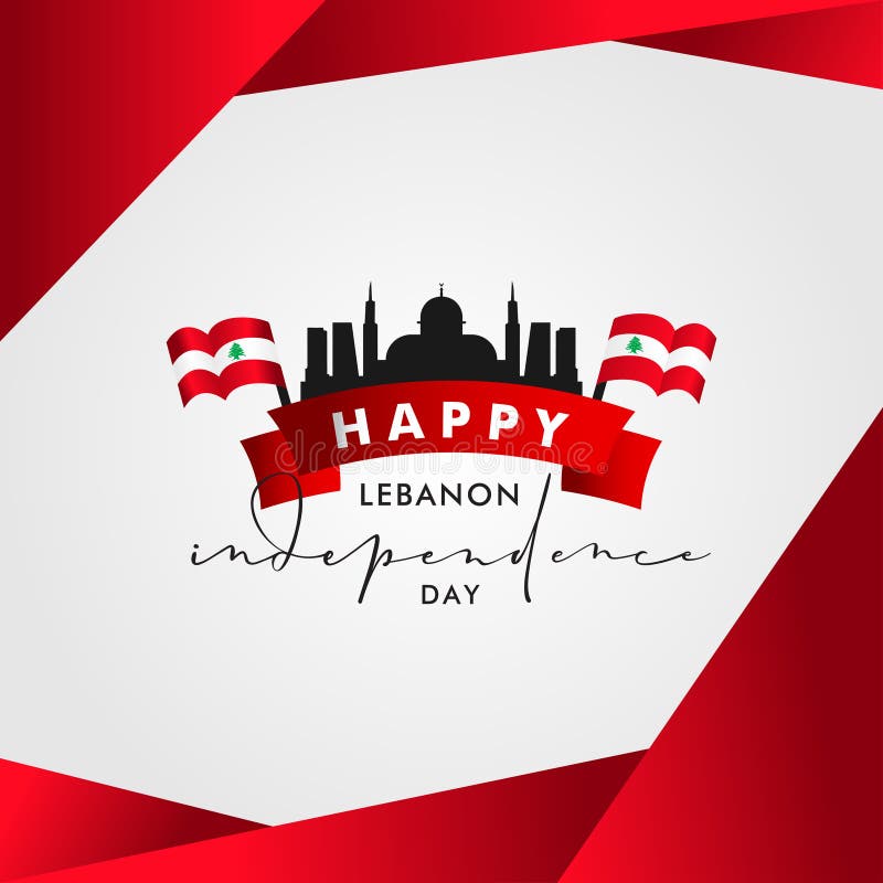 Lebanon Independence Day Vector Design Illustration for Banner and ...