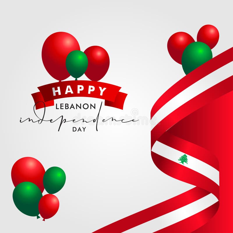 Lebanon Independence Day Vector Design Illustration for Banner and ...
