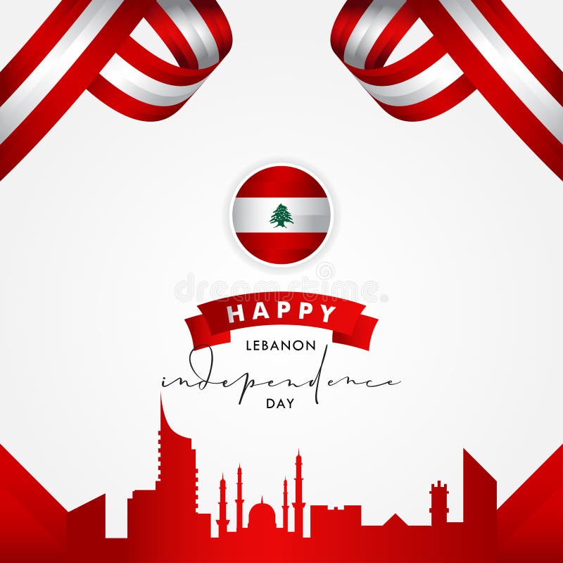 Lebanon Independence Day Vector Design Illustration for Banner and ...