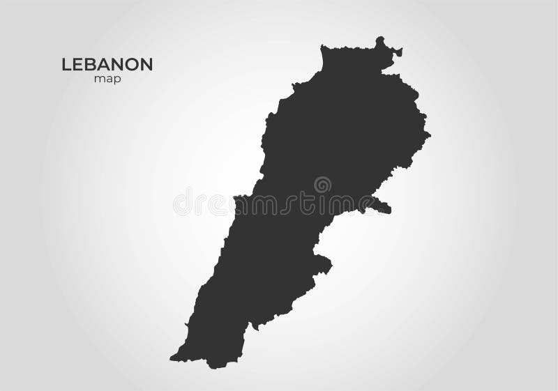 Lebanon Map Icon. Isolated Vector Silhouette Image of Asian Country ...
