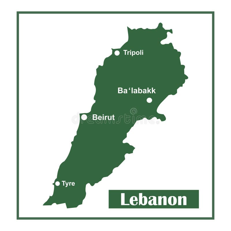Lebanon map icon stock vector. Illustration of asia - 289267038