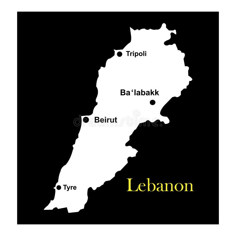 Lebanon map icon stock vector. Illustration of territory - 289267040
