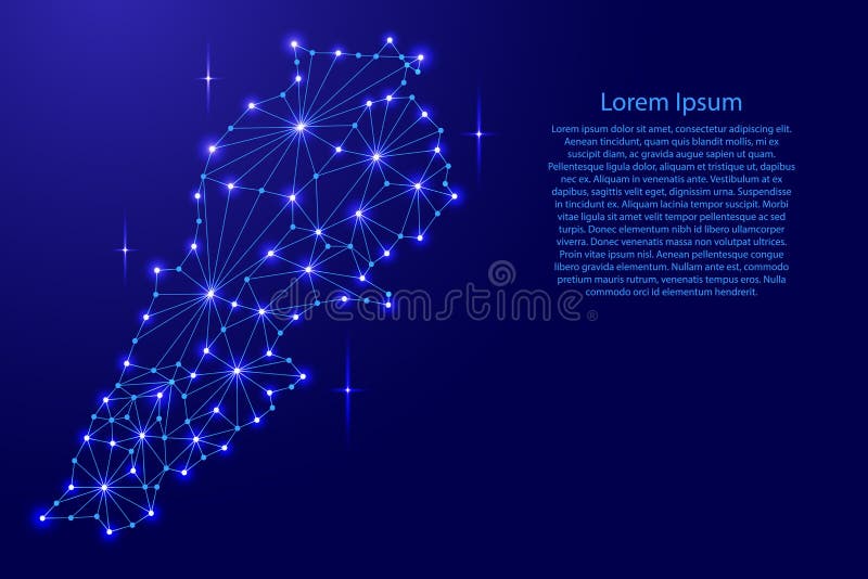 Lebanon network map. stock vector. Illustration of connection - 234797692
