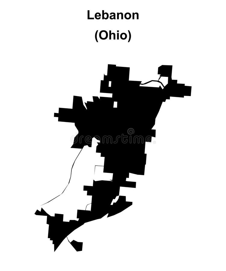 Lebanon outline map stock vector. Illustration of icon - 357492475