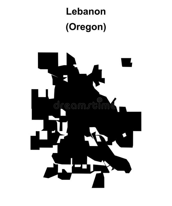 Lebanon outline map stock vector. Illustration of oregon - 357530872
