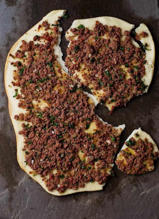 Lebanon pizza stock image. Image of baked, meal, arab - 61195861